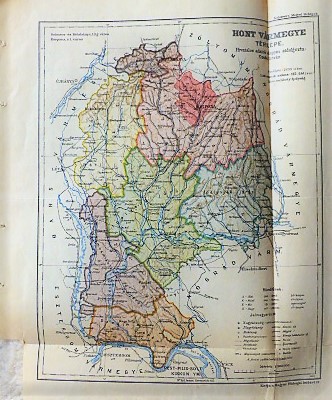 Hont Vármegye régi térkép 1920 | ÖREGPÉNZ
